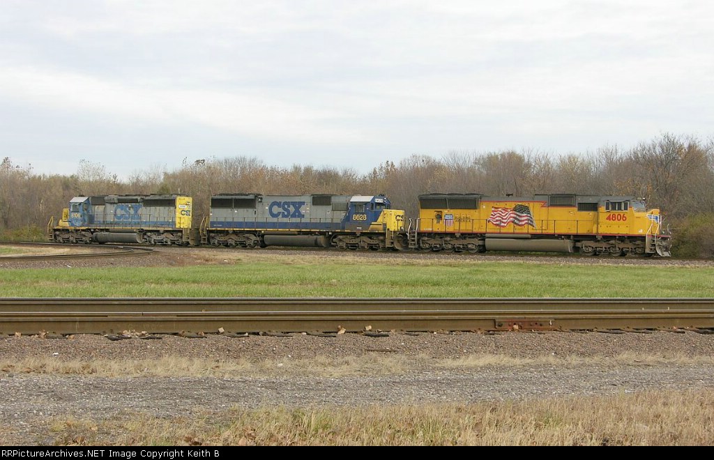 UP 4806 and CSX 8628 and 8106